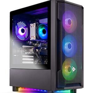 Skytech Gaming SkyTech Shadow 3.0 Gaming Computer PC Desktop - Ryzen 5 3600 6-Core 3.6GHz, RTX 3060 Ti 8GB, 1TB SSD, 16GB DDR4 3000, RGB Fans, AC WiFi, Windows 11 Home 64-bit, Black