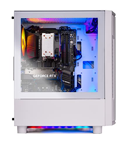 Skytech Gaming Archangel Gaming PC Desktop – AMD Ryzen 5 3600 3.6 GHz, NVIDIA RTX 3050, 500GB NVME SSD, 8GB DDR4 RAM 3200, 600W Gold PSU, 11AC Wi-Fi, Windows 11 Home 64-bit