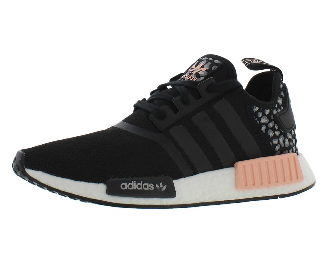 adidas Originals NMD R1 Womens Shoes Size 9.5, Color: Black/White/Grapefruit