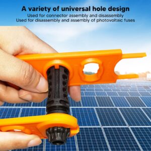 1 Pair Solar Spanner Wrench, Assembly Panel PV Disconnect Removal Connector Tool Orange for Solar PV System Extension Cable Wire Kit