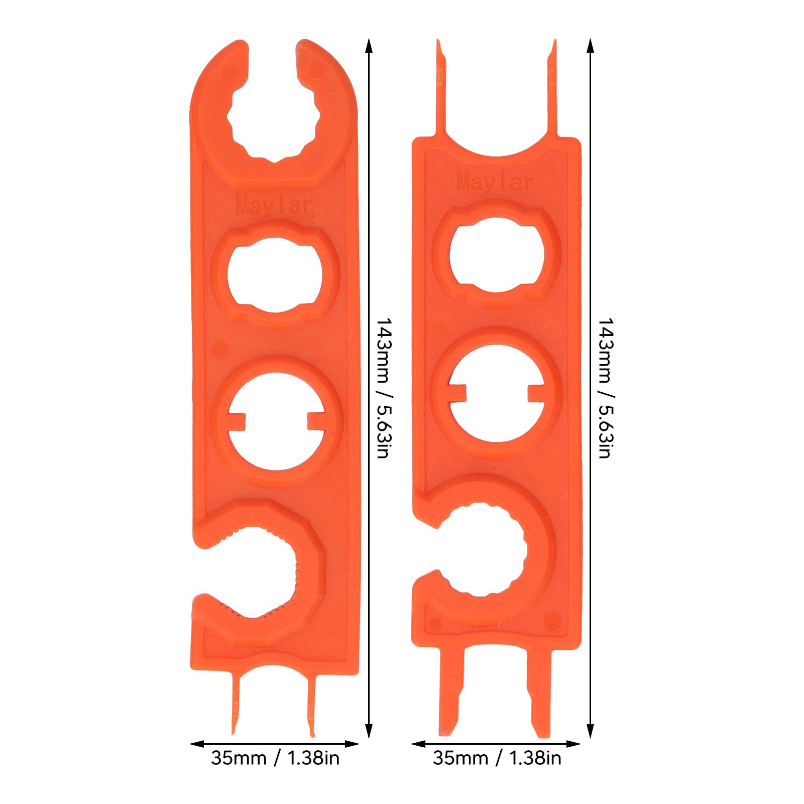 1 Pair Solar Spanner Wrench, Assembly Panel PV Disconnect Removal Connector Tool Orange for Solar PV System Extension Cable Wire Kit