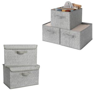 granny says bundle of 2-pack large storage bins for wardrobe & 3-pack rectangle fabric storage bins