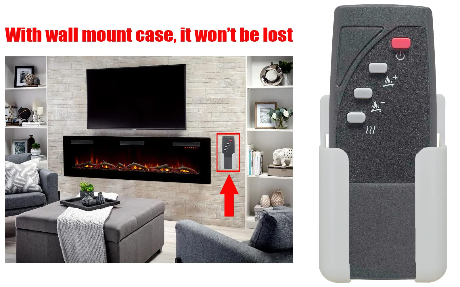 Replacement Remote Control for Twin Star Duraflame DFS-750-1 DFS-750-6 DFS-950-4 DFS-950-5 DFS-950-6 DFS-950-7 DFS-950-8 P130 Freestanding Infrared Quartz Fireplace Stove