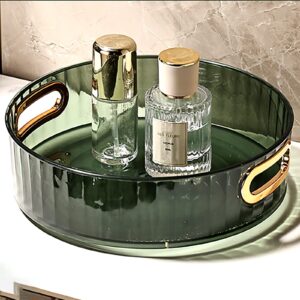 anfenglou 360 °rotating lazy susan organizer makeup organizer, 9inch green perfume skincare organizers for dresser, vanity tray, bathroom counter organizer