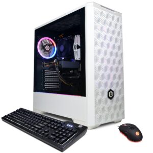 cyberpowerpc gamer master gaming pc, amd ryzen 7 7700x 4.5ghz, geforce rtx 4070 ti 12gb, 16gb ddr5, 1tb nvme ssd, wi-fi ready & windows 11 home (gma1418a), ‎22.05 x 22.05 x 12.2 inches, white