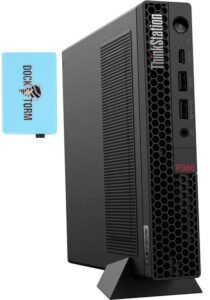 lenovo thinkstation p360 tiny business mini desktop (intel i7-12700t 12-core, 16gb ram, 512gb pcie ssd, t400 4gb, rj-45, display port, sd card, black, win 10 pro) with kyb, mouse, & hub