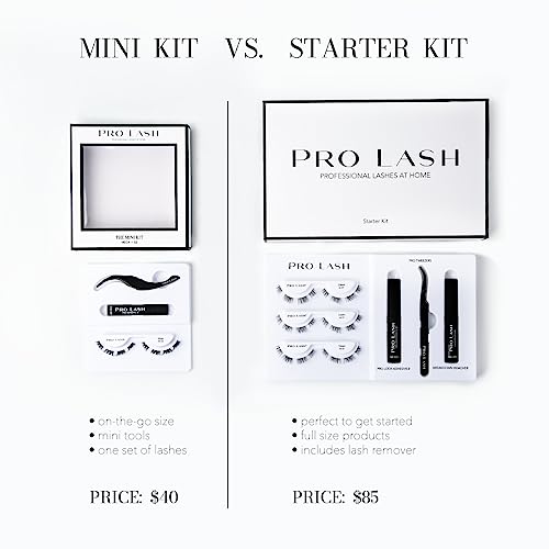 Pro Lash Starter Kit | Professionally Styled Lashes at Home | Easy Application Professional Quality | Waterproof | Lasts up to 10 Days with ProLock Adhesive System | 3 Sets of Lashes (Classic)