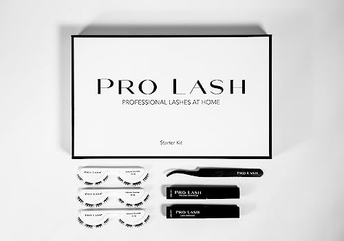 Pro Lash Starter Kit | Professionally Styled Lashes at Home | Easy Application Professional Quality | Waterproof | Lasts up to 10 Days with ProLock Adhesive System | 3 Sets of Lashes (Classic)