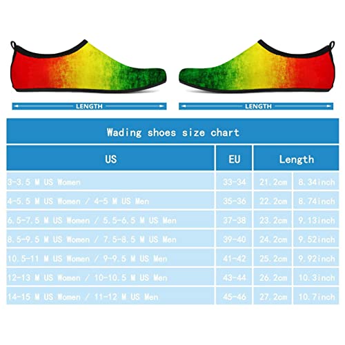 Water Shoes for Women Men Swim Beach Shoes Barefoot Quick-Dry Aqua Socks for Beach Swim Surf Yoga Exercise - Jamaican Colors Rasta