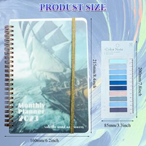 Mesen 2023 Planner - Planner/Calendar 2023, Jan.2023 - Dec.2023, Weekly Planner & Monthly With Tabs, 6.3" x 8.4", Hardcover Back Pocket Twin Wire Binding with Sticky Index Tabs, Daily Organizer