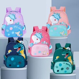 LESNIC Preschool Backpack for Boys & Girls, 37 * 30 * 12cm Backpack Kindergarten Age 3-8 Dinosaur Backpack, School Bag with Front Zip Pocket and Side Pockets