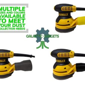 Vacuum Adapter for Dewalt or Craftsman Sanders - Dust Collection - Galactic Gadgets (1-1/4in - Black)