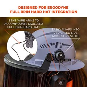 Ergodyne NRR 26dB Mounted Earmuffs, Gray, Full Brim