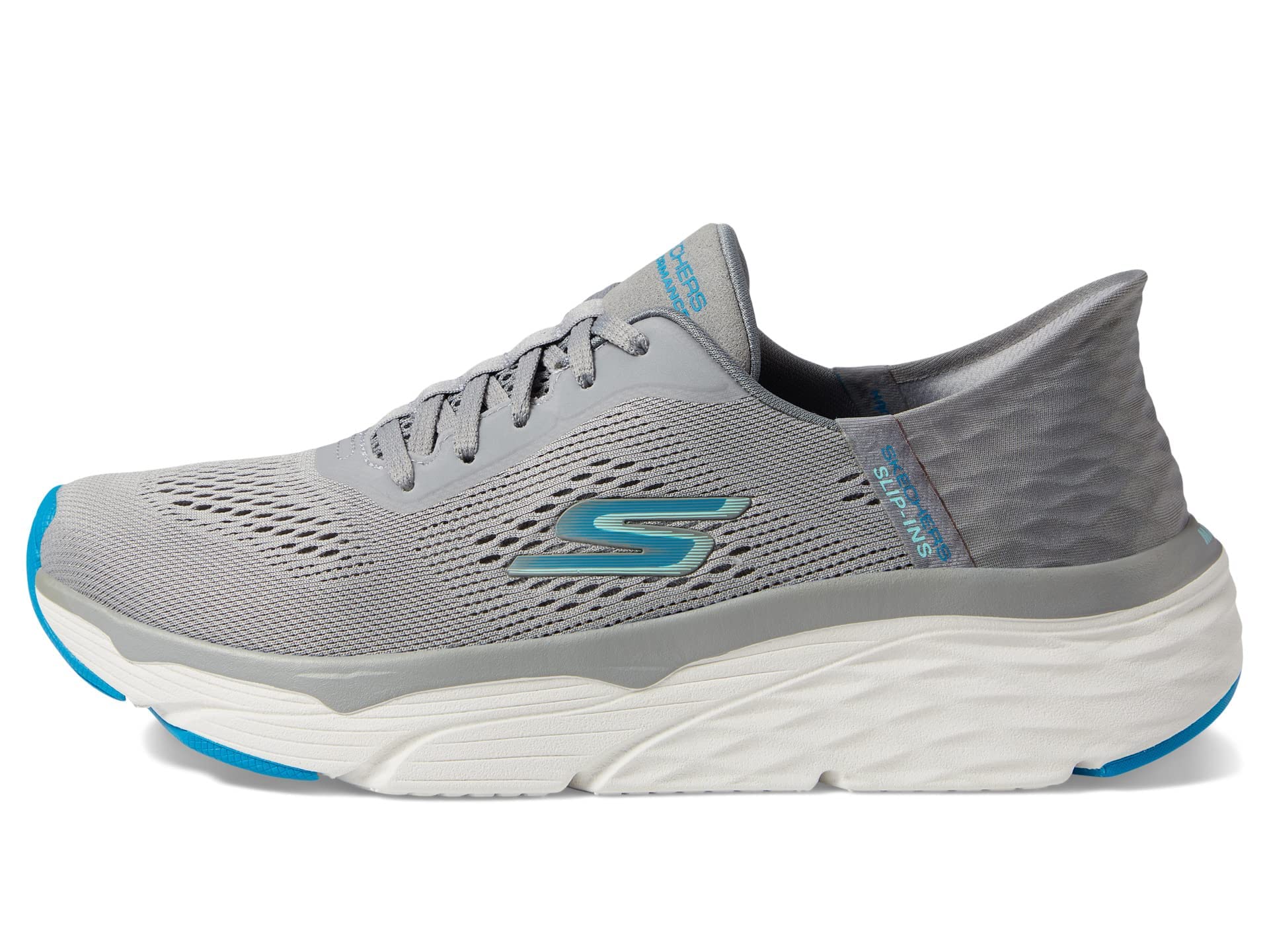 Skechers Women's Hands Free Slip-Ins Max Cushioning Elite-Mystic Passion Sneaker, Charcoal/Teal, 8