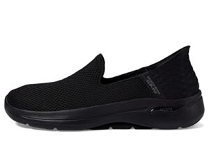 skechers go walk arch fit summer views hands free slip-ins black 11 d - wide