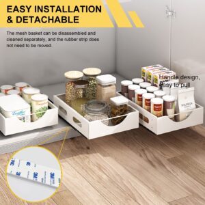 DINVES Pull Out Drawers for Kitchen Cabinets, Slide Out Metal Drawer Shelf, Pull Out Cabinet Organizer, Under Sink Organizers in Kitchen, Pantry, Bathroom