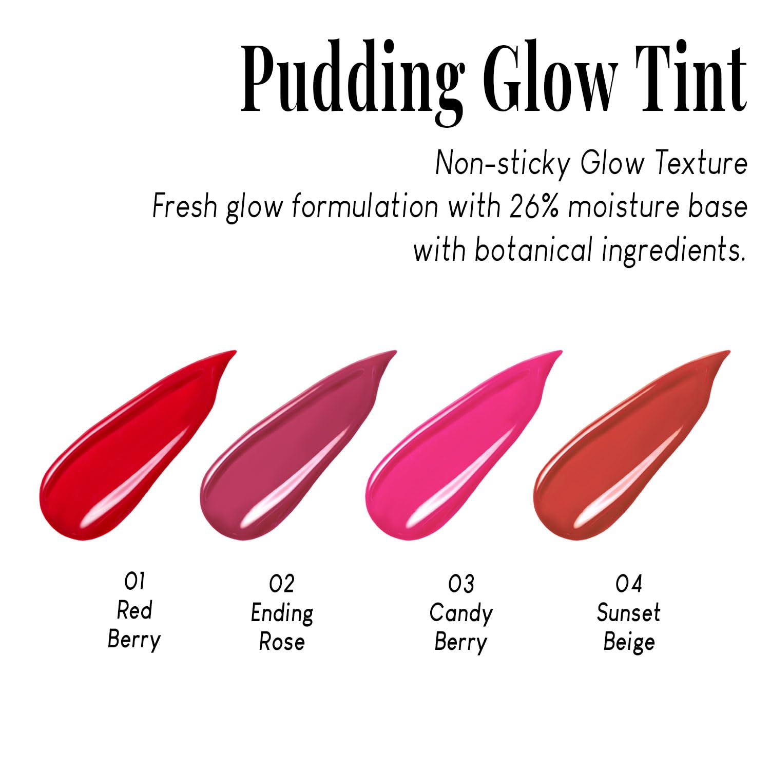 LOVB LOVB Pudding Glow Korean Lip Tint | Long-Lasting Lip Gloss Tint for Glowy | Moisturizing, Non-Sticky Glossy Lip Stain 0.14 Oz (03 CANDY BERRY)