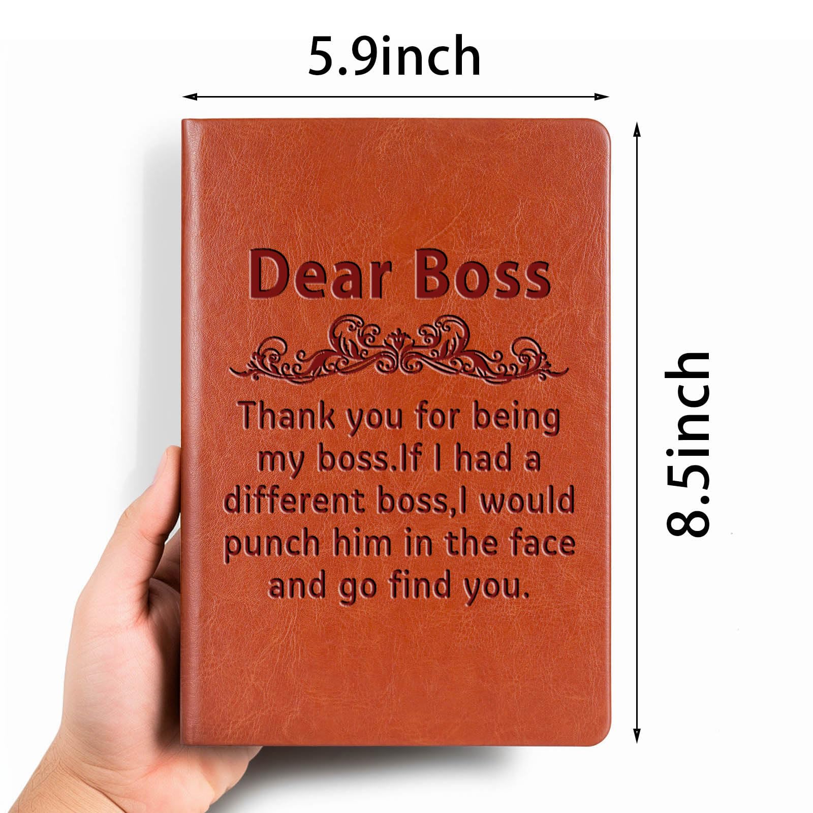 JOHSBYD Boss Appreciation Gift Leather Notebook Mentor Travel Writing Notebook Amazing Leader Journal Notebook Mentor Leader Farewell Gifts for Boss Leader Mentor Coworker (thank you for being)