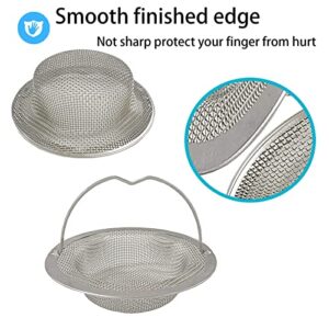 YouOKLight Kitchen Sink Strainer, Sink Drain Strainer, Kitchen Sink Stopper, Sink Strainer, Kitchen Sink Strainer Stainless Steel, 4.4" Diameter with Handle for Home, Kitchen, Bathroom. 2 pcs