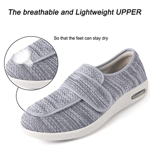 Elitechoice Diabetic Shoes for Women, Women's Wide Width Elderly Shoes, Adjustable Closure Lightweight Breathable, Swollen Feet Walking Edema Sneakers