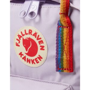 Fjällräven Kånken Rainbow Sling Bag - Vinyl Construction - Zipper Closure - Carry Handles - Polyamide Lining Pastel Lavender/Rainbow One Size One Size