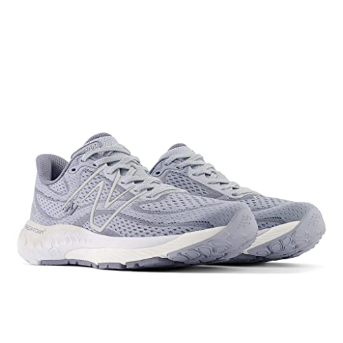 New Balance Women's W880G13 Running Shoe, Light Arctic Grey/Arctic Grey/Light Silver Metallic, 7