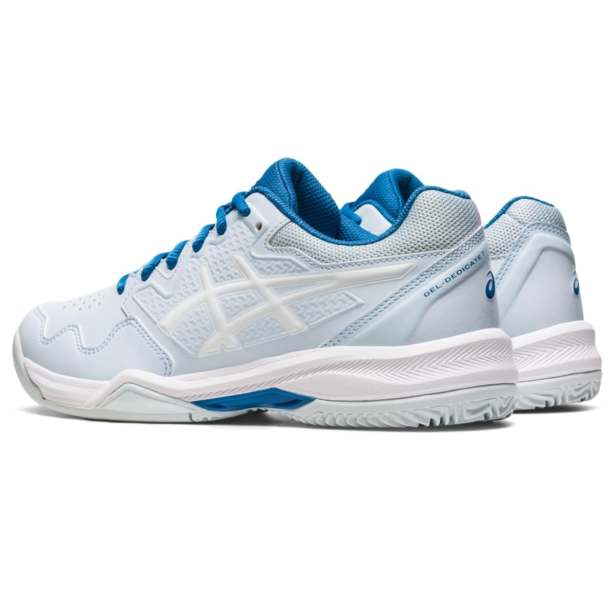 ASICS Women's Gel-Dedicate 7 Clay Tennis Shoes, 8, Sky/White