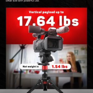 IFOOTAGE Small Tripod, Professional Mini Tripod for Photography, Tabletop Tripod for Photography, Aluminum Heavy Duty, Desktop Tripod Compatible with Sony, Nikon, Canon DSLR Camera, IFOOTAGE Base