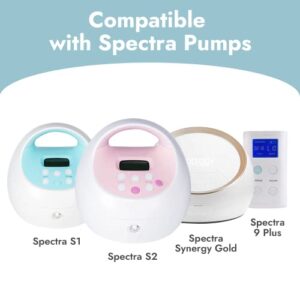 [8-Count] Papablic Duckbill Valves and Silicone Membrane Compatible with Spectra S1, S2 and 9 Plus Breastpumps, Not Original Spectra Pump Parts, BPA/DEHP Free, Pink