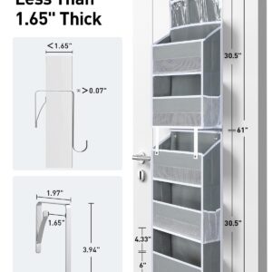 Yecaye 6-Shelf Detachable Over The Door Organizer - Heavy-Duty 44lb Capacity Bathroom Closet Organizers and Storage - Versatile Toy Storage Organizer for Baby Essentials Stuffed Animal Storage