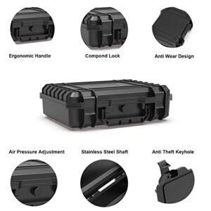 Ant Mag Waterproof Hard Case with Customizable Foam Portable for Camera, Drone, Equipment, Tools, Protective Travel Case for Storage, Carrying, Exterior Size 9.84 * 7.87 * 3inches, Black