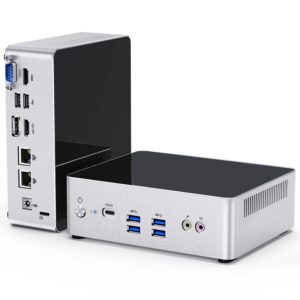 i7 mini pc intel 12gen core i7-1260p mini desktop computer max 4.70ghz dual channel ddr4/ssd 16gb ram 512gb nvme ssd, dual ethernet 2.5gbe lan mini pc, 4k dual hd + dp + type c display/bt5.2/wifi ax