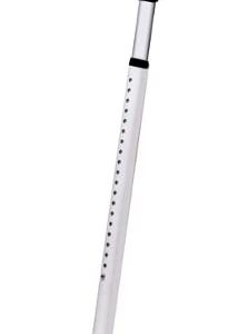 Generic 2-in-1 Solid Steel Security Bar, Heavy Duty Door Stopper and Sliding Patio Door Jammer, Compact, Adjustable Telescopic Length, White