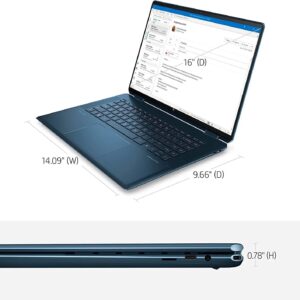 HP Spectre x360 2-in-1 Business Laptop (16" 3K QHD+ Touchscreen, Intel 14-Core i7-12700H, 16GB RAM, 2TB SSD, IST Stylus), Long Battery Life, Fingerprint, Backlit, Thunderbolt 4, Wi-Fi 6E, Win 11 Pro