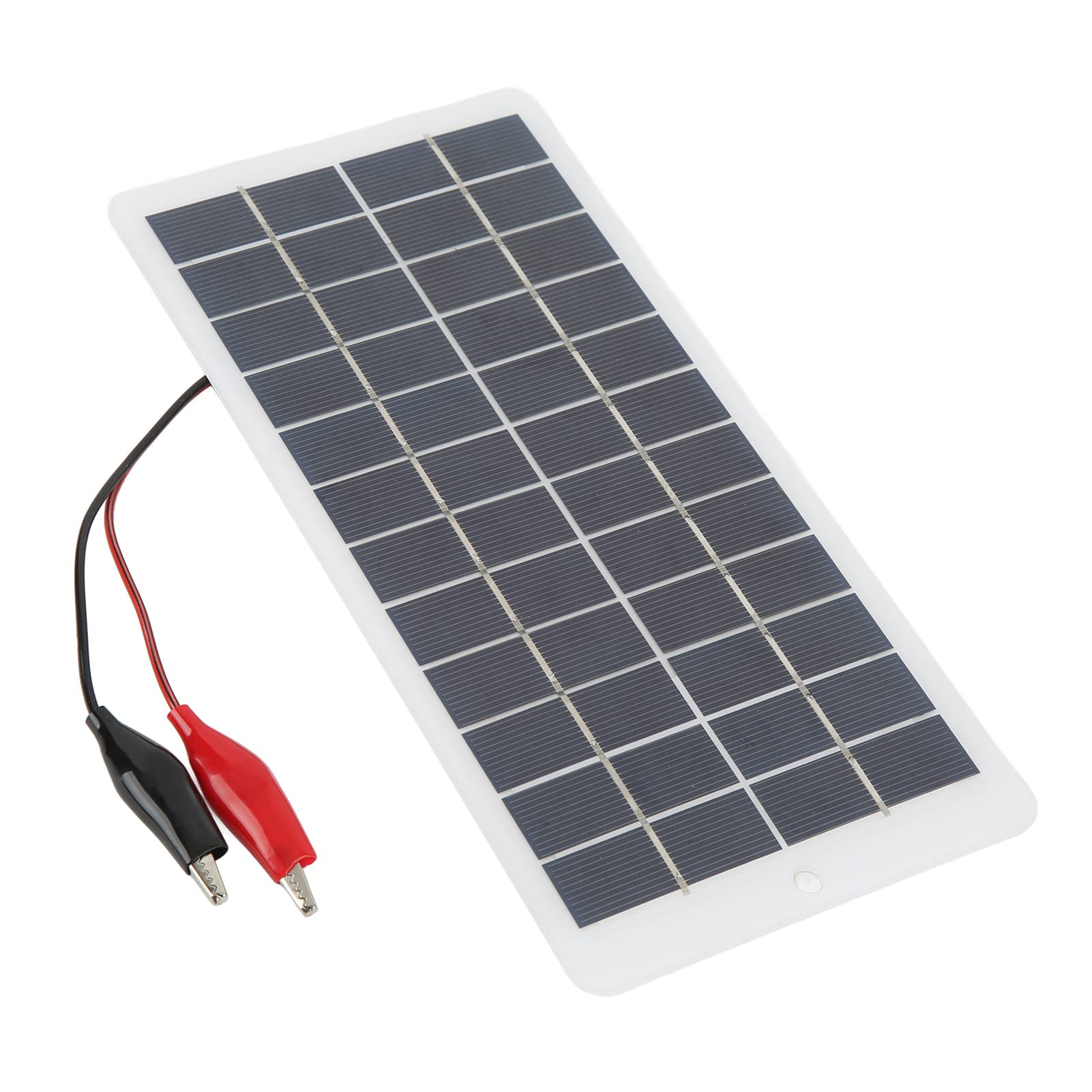 Silicon Solar Panel, 5W 12V Polycrystalline Silicon Solar Panel High Efficiency Energy Saving Solar Cell Battery Charger for Electrical Appliances, Emergency Lights, Advertising Lights