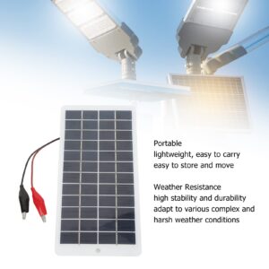 Silicon Solar Panel, 5W 12V Polycrystalline Silicon Solar Panel High Efficiency Energy Saving Solar Cell Battery Charger for Electrical Appliances, Emergency Lights, Advertising Lights