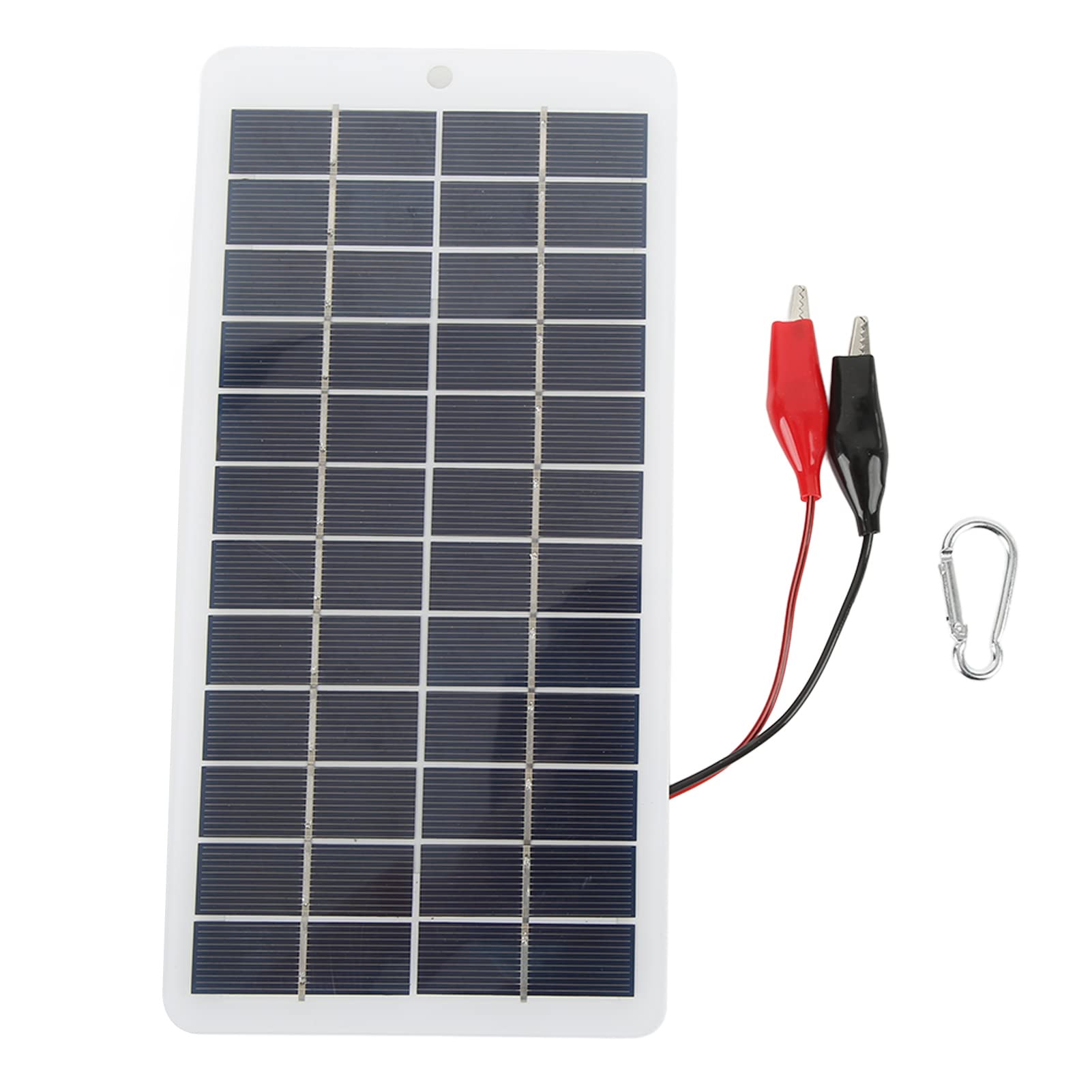 Silicon Solar Panel, 5W 12V Polycrystalline Silicon Solar Panel High Efficiency Energy Saving Solar Cell Battery Charger for Electrical Appliances, Emergency Lights, Advertising Lights