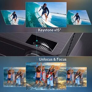 5G WiFi Projector, WiMiUS New K3 Video Projector 10000:1 Contrast Support 300'' Screen 4K Compatible with USB HDMI VGA AV for PC PS4 Fire TV Stick Smartphones