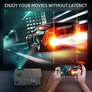 5G WiFi Projector, WiMiUS New K3 Video Projector 10000:1 Contrast Support 300'' Screen 4K Compatible with USB HDMI VGA AV for PC PS4 Fire TV Stick Smartphones