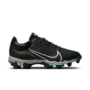 nike hyperdiamond 4 keystone molded softball cleats black | white sz 7