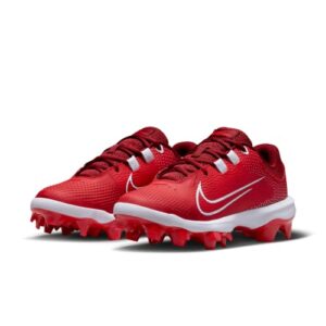 Nike Women's Hyperdiamond 4 Pro Molded Softball Cleats Red | White Size 8 Medium