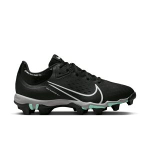 nike hyperdiamond 4 keystone molded softball cleats black | white sz 8.5