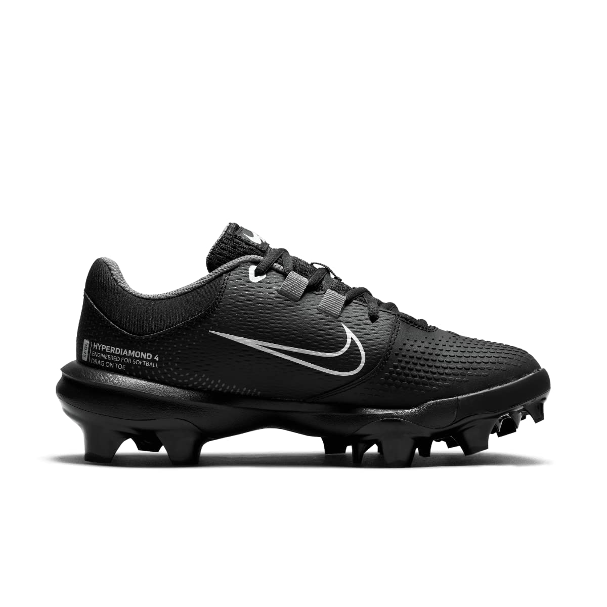 Nike Women's Hyperdiamond 4 Pro Molded Softball Cleats Black | White Size 6.5 Medium