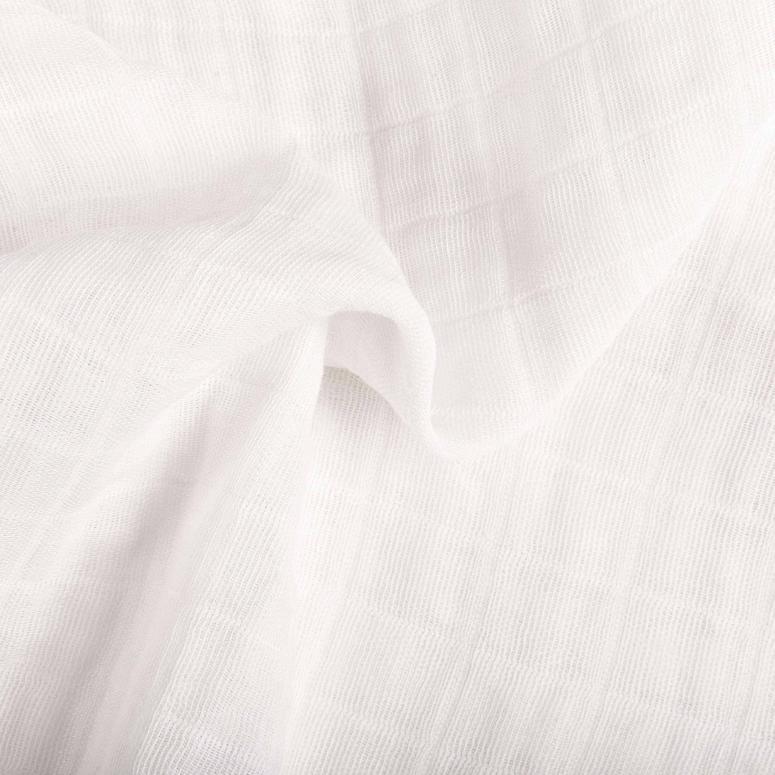 Babyletto 100% Organic Cotton All-Stages Midi Crib Sheet, GOTS-Certified, Fitted 360°, Ultra-Soft and Breathable Muslin - Plain White