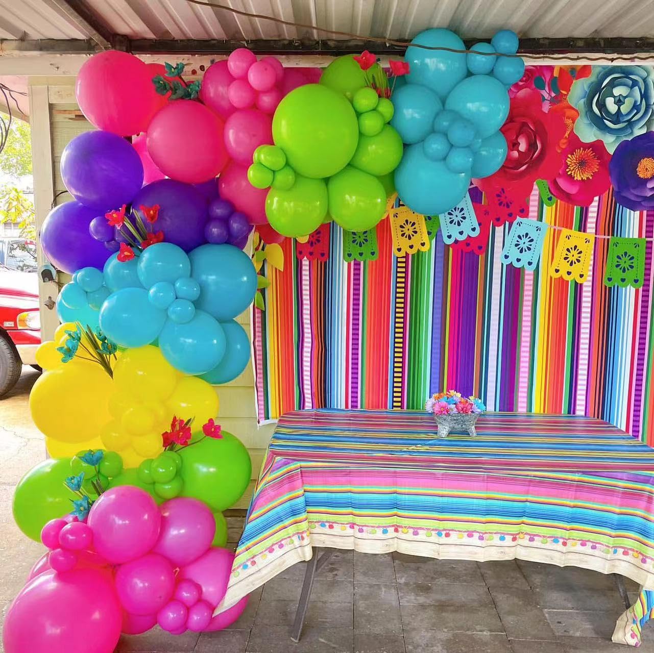 Cinco De Mayo Mexican Fiesta Party Decorations 132pcs Fiesta Balloon Garland Arch Kit Cactus Llama Foil Balloon for Baby Shower Birthday Mexica Cinco De Mayo Party Decor