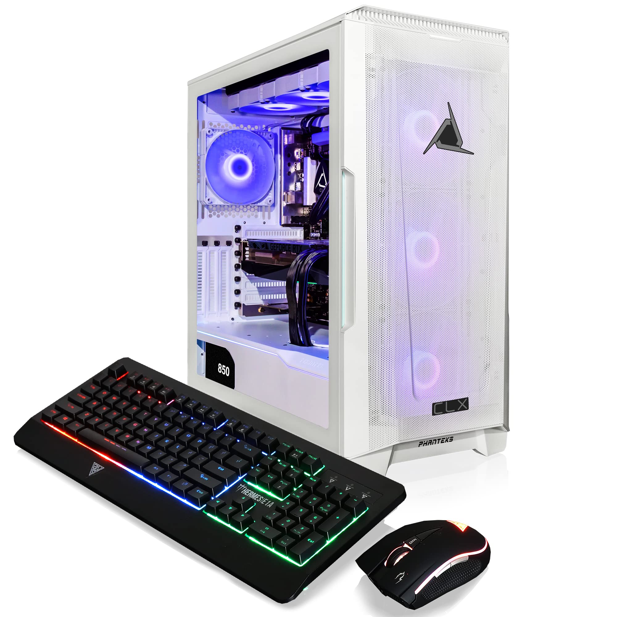 CLX Set Gaming PC - Intel Core i9 13900KF 3.0GHz, GeForce RTX 4070 Ti, 1TB NVMe M.2 SSD, 6TB HDD, 64GB DDR5 RGB Memory, 360mm AIO, WiFi, Windows 11 Home, White