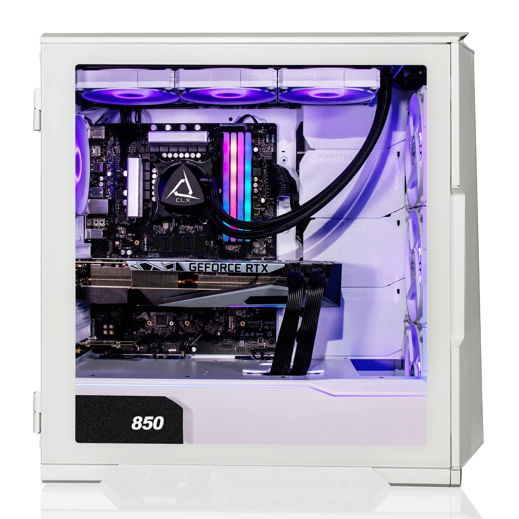 CLX Set Gaming PC - Intel Core i9 13900KF 3.0GHz, GeForce RTX 4070 Ti, 1TB NVMe M.2 SSD, 6TB HDD, 64GB DDR5 RGB Memory, 360mm AIO, WiFi, Windows 11 Home, White