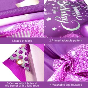 KatchOn, Purple Happy Birthday Banner - XtraLarge, 72x44 Inch | Purple Happy Birthday Banner Decor | Birthday Banner Purple for Happy Birthday Decorations | Happy Birthday Purple Banner Decorations