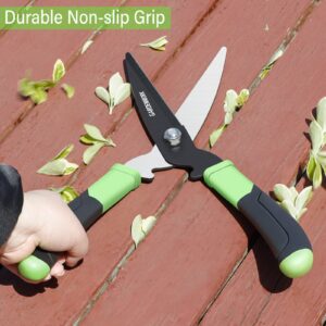 GARDENWORK Garden Hedge Shears cutter for Gardening,MINI Hedge Clippers & Shears with SK5 Blades, Gardening pruning shear Clippers for Trimming Borders, Boxwood，Bushes，tree twig