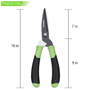 GARDENWORK Garden Hedge Shears cutter for Gardening,MINI Hedge Clippers & Shears with SK5 Blades, Gardening pruning shear Clippers for Trimming Borders, Boxwood，Bushes，tree twig